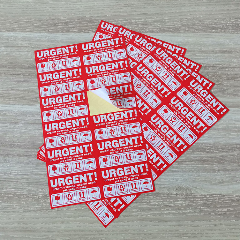 紧急URGENT英文贴纸 加急派送不干胶标签 – 易碎品标签贴纸_Fragile Sticker Shipping Labels
